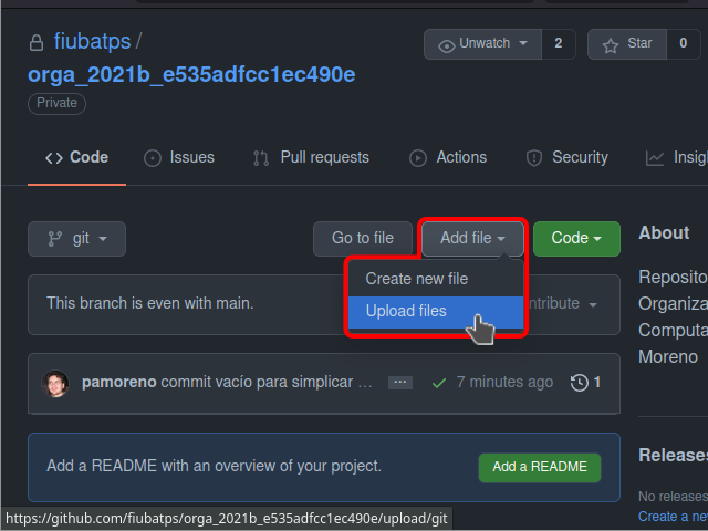 Instrucciones de entrega